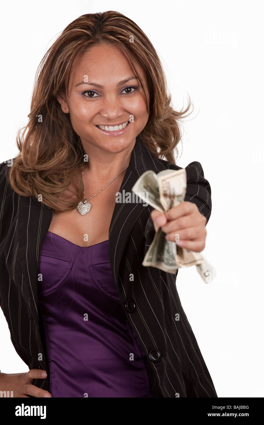 Giving away money Stock Photo - Alamy