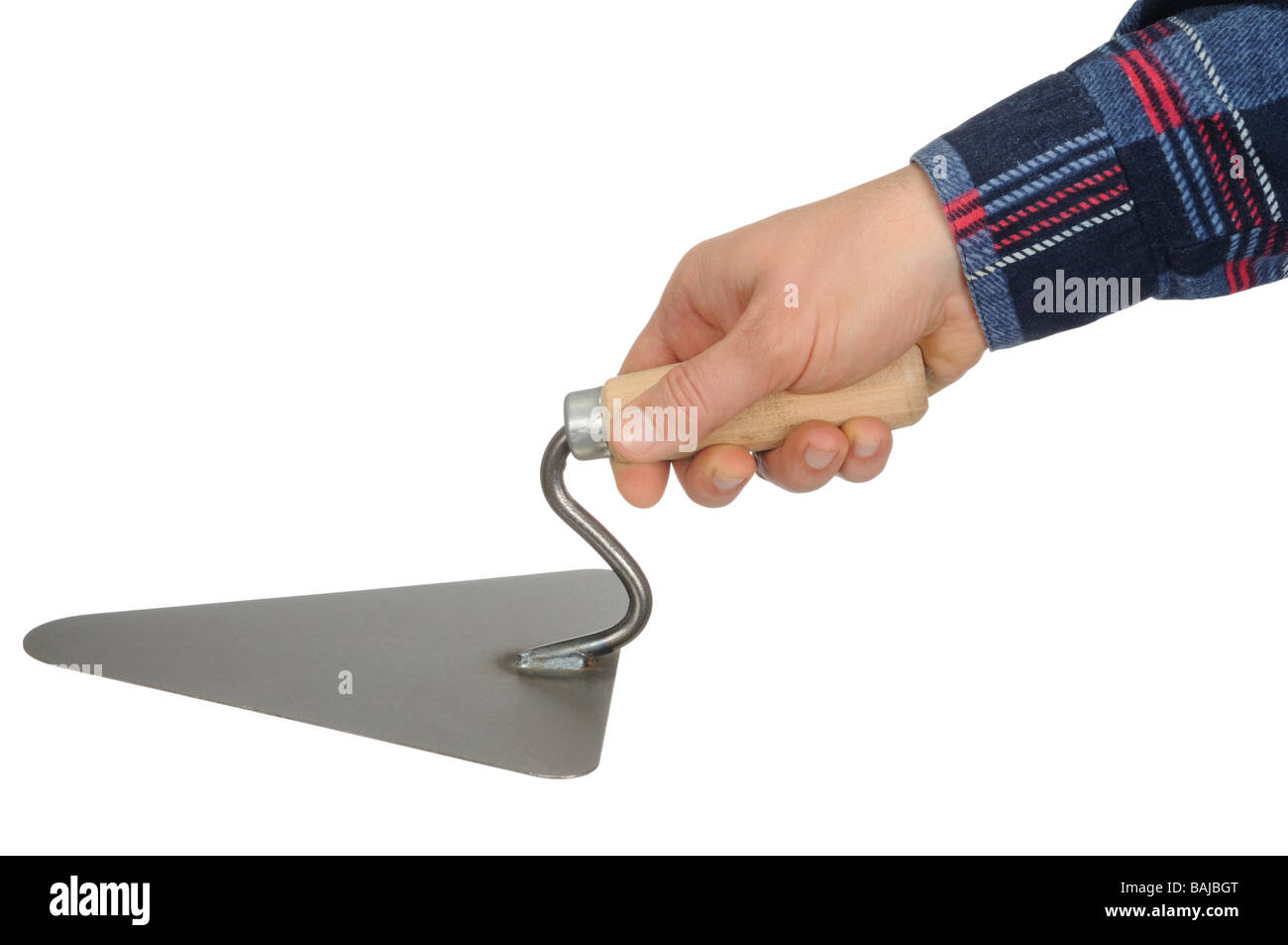 Hand with Trowel Stock Photo - Alamy