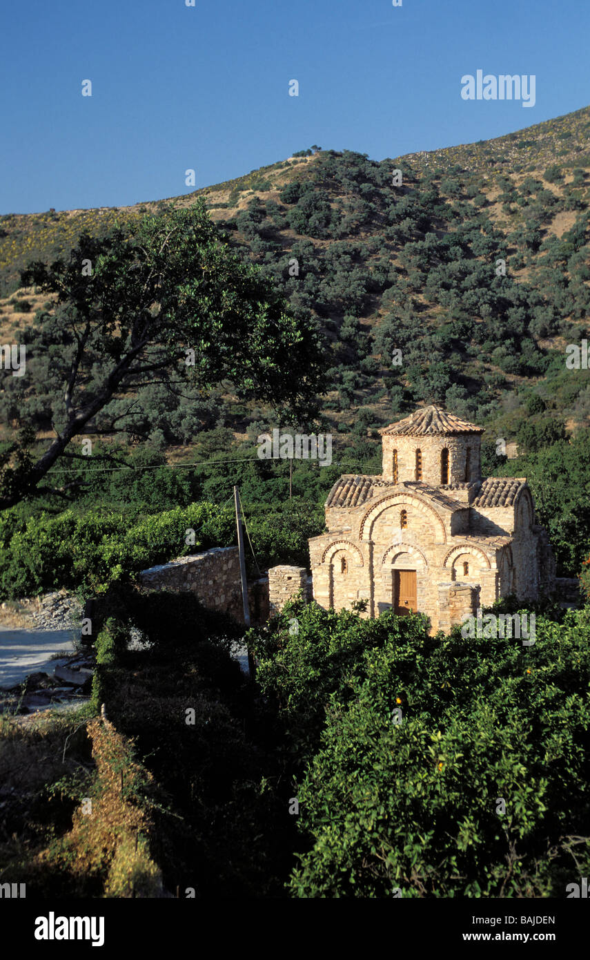 Greece, Crete, Fodele, Panagia Chapel with Byzantine style Stock Photo ...