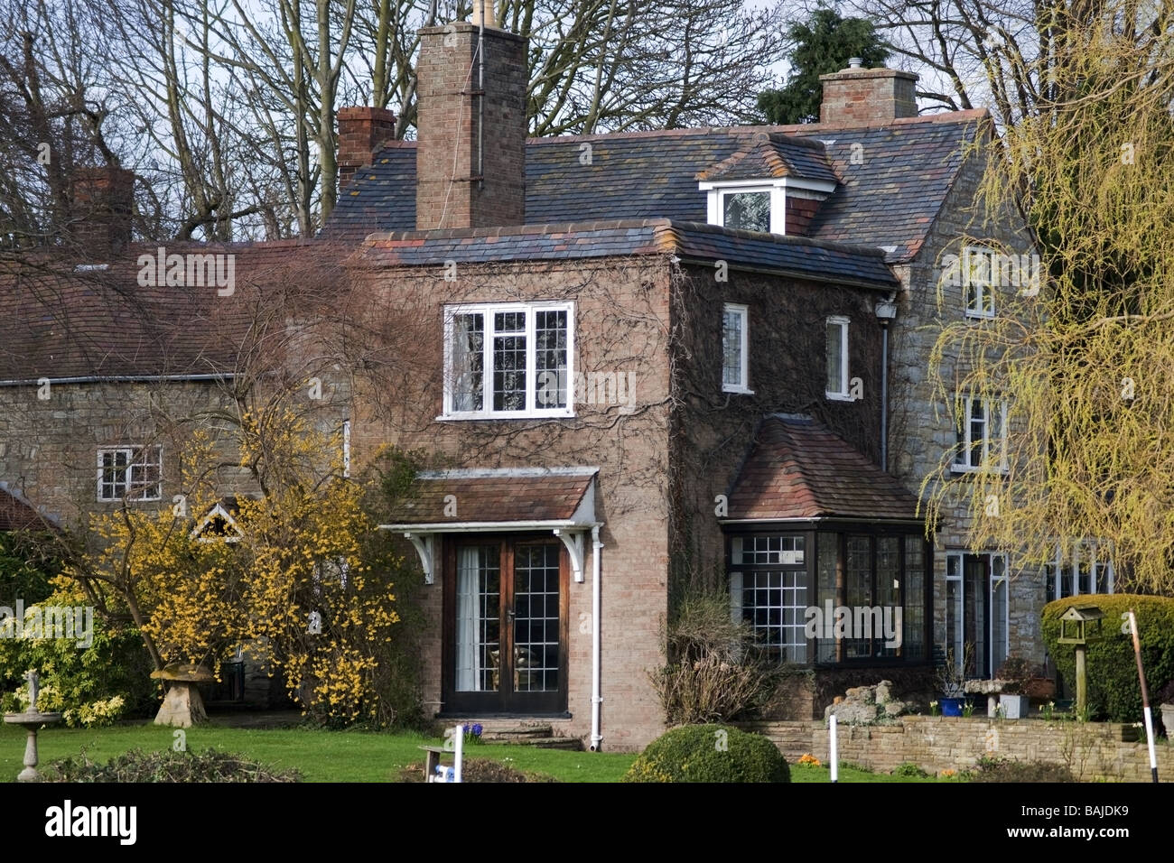 brick built house in countryside Stock Photo - Alamy