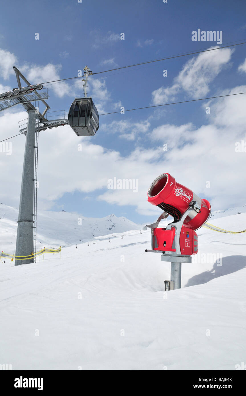 Snow making facilities Demac Set fan type snow maker cannon Stock Photo ...
