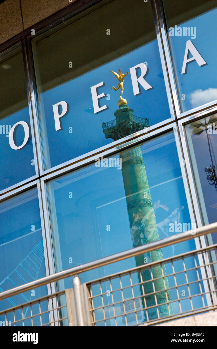 France, Paris (75), Bastille District, Bastille Opera House by the ...