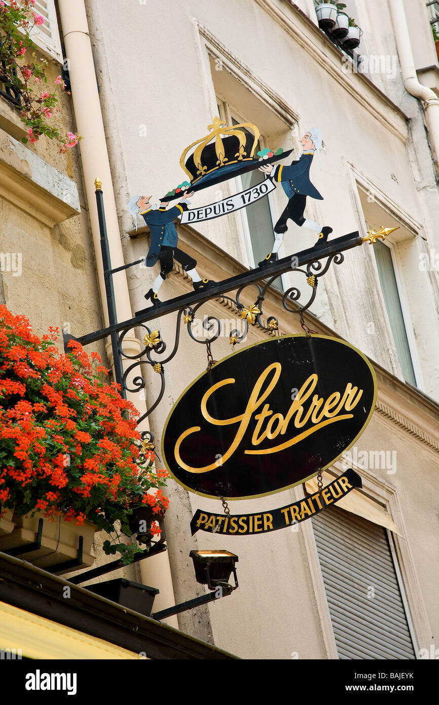 France, Paris, Rue Montorgueil, Stohrer Pastry shop Stock Photo - Alamy