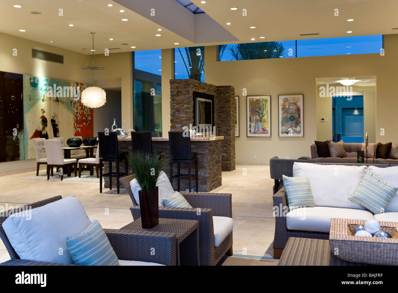 Modern house interior Stock Photo - Alamy