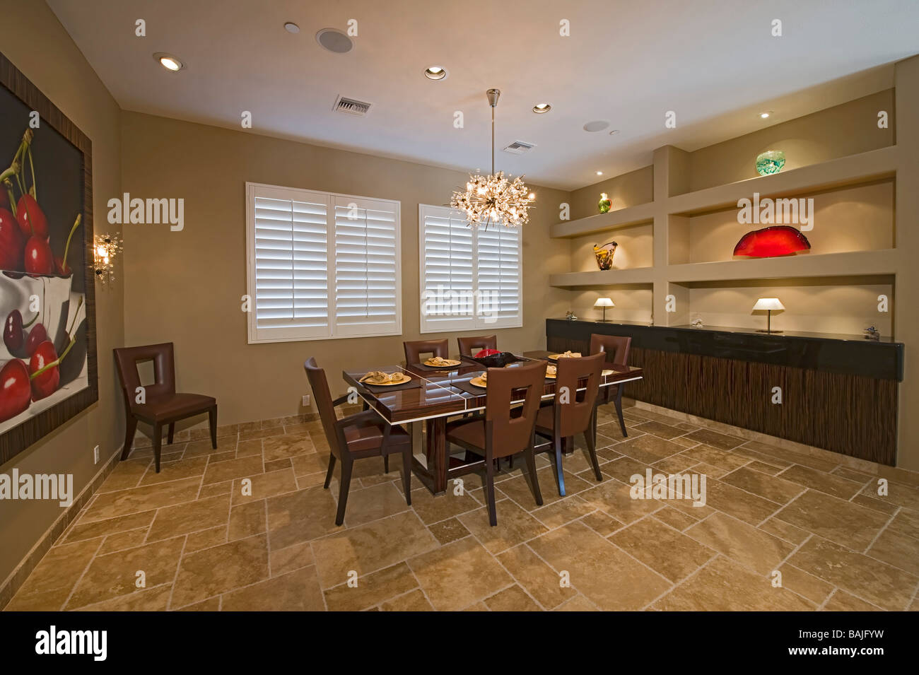 Dining room interior Stock Photo - Alamy