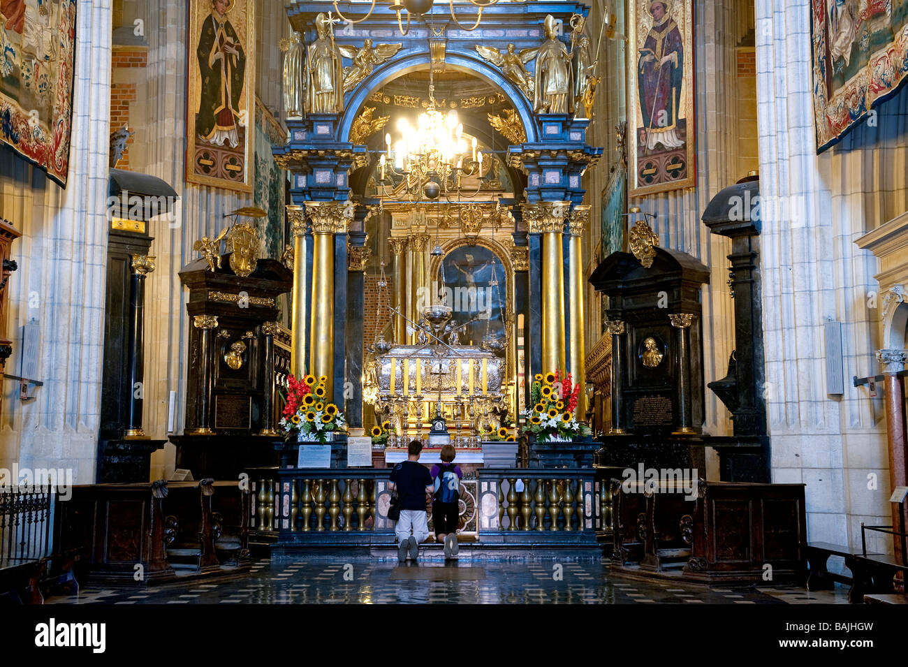 Poland, Lesser Poland region, Krakow, the cathedral inside the royal ...