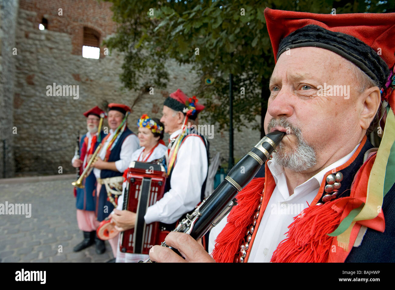Poland, Lesser Poland region, Krakow, the folk group Malopolanie Stock ...