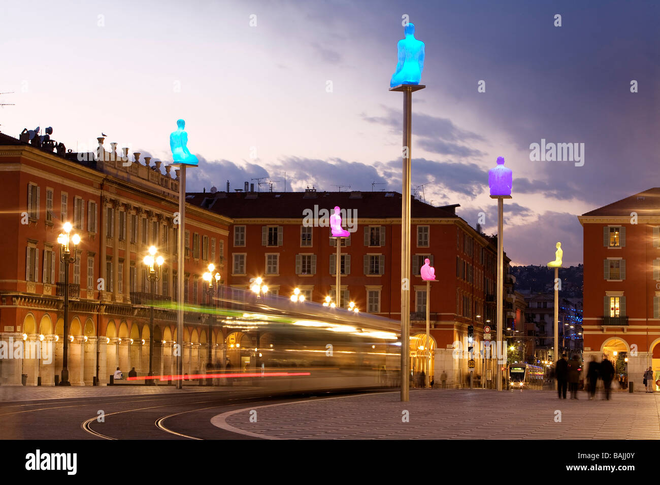 France, Alpes Maritimes, Nice, Old Town, Place Massena, statue by Jaume ...
