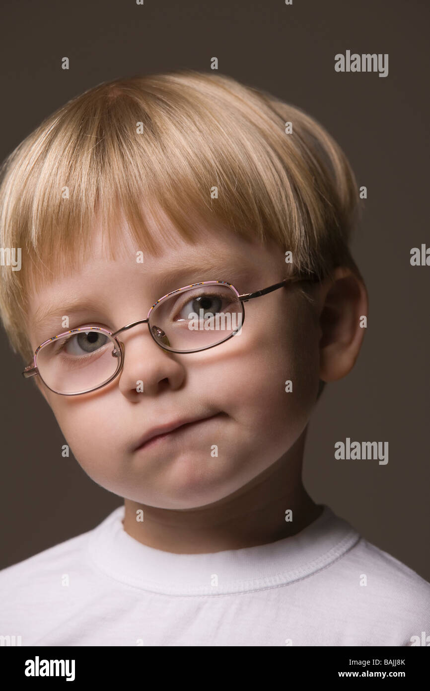 Blonde teen boy head shot hi-res stock photography and images - Alamy