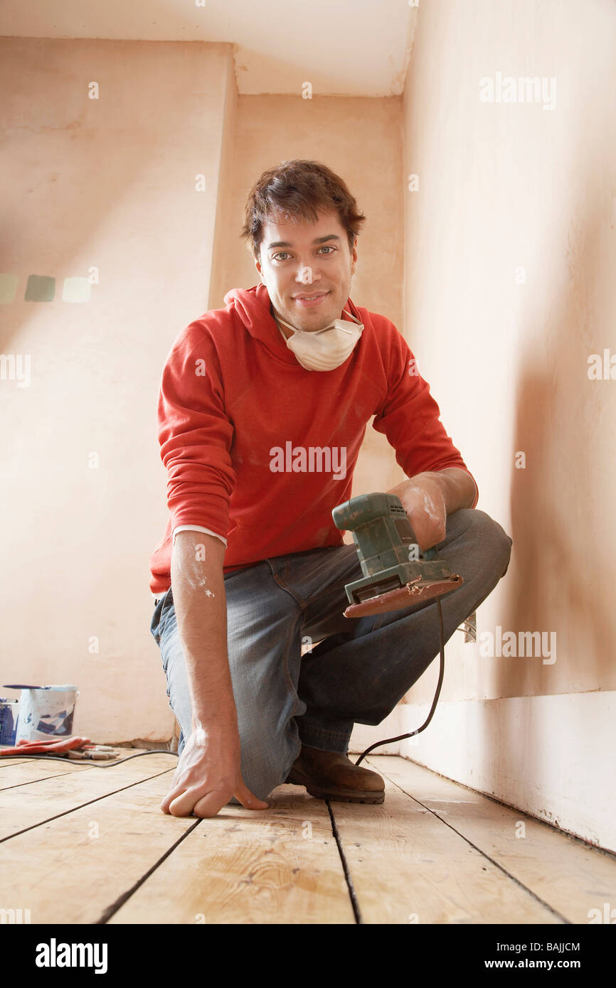 Sanding floorboards hi-res stock photography and images - Alamy