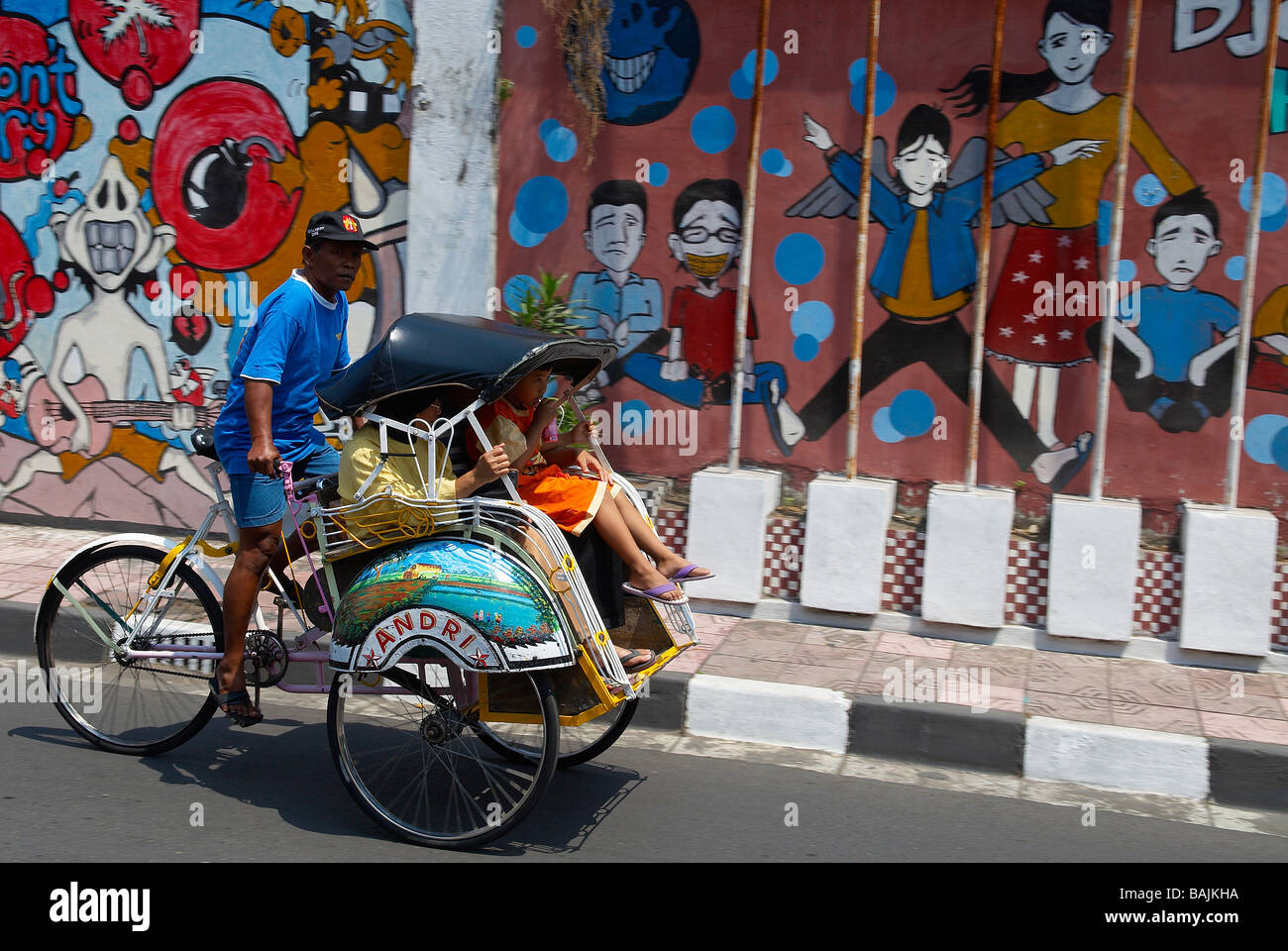 Indonesia becak hi-res stock photography and images - Alamy