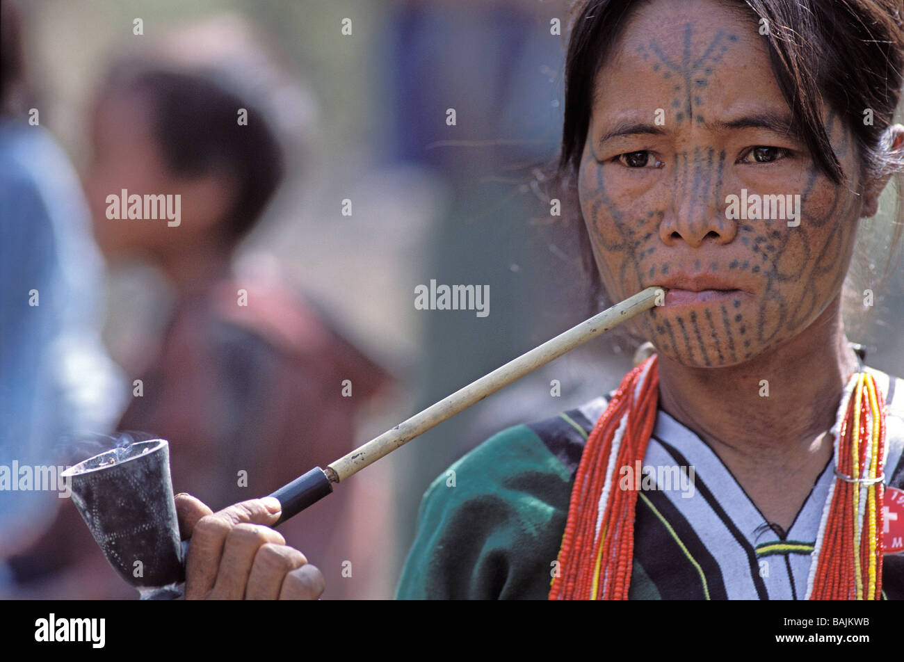 Myanmar (Burma), Chin State, portrait of a spider woman from Chin ...