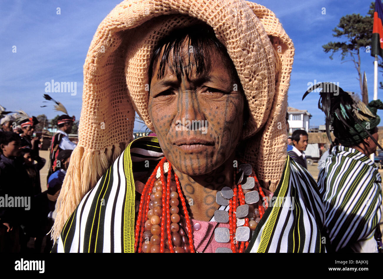 Myanmar (Burma), Chin State, portrait of a spider woman from Chin ...