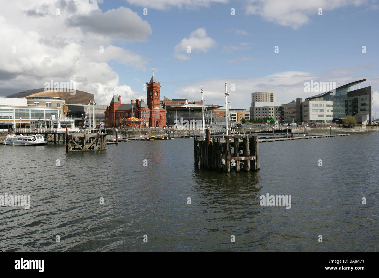 City of Cardiff, South Wales. Cardiff Bay waterfront development and ...