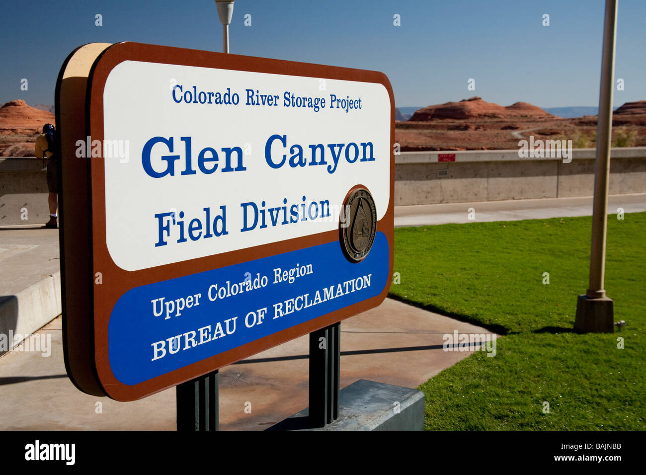 Glen Canyon Dam Sign Stock Photo - Alamy