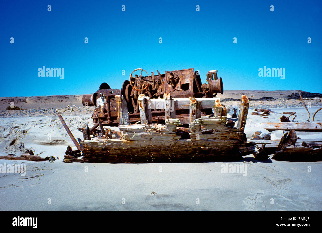 Wreck of the Suiderkus on the remote north Skeleton Coast, Namibia ...