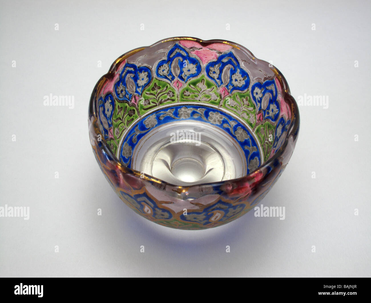 Antique Islamic Persian enamel and glass bowl circa 1900 Stock Photo ...