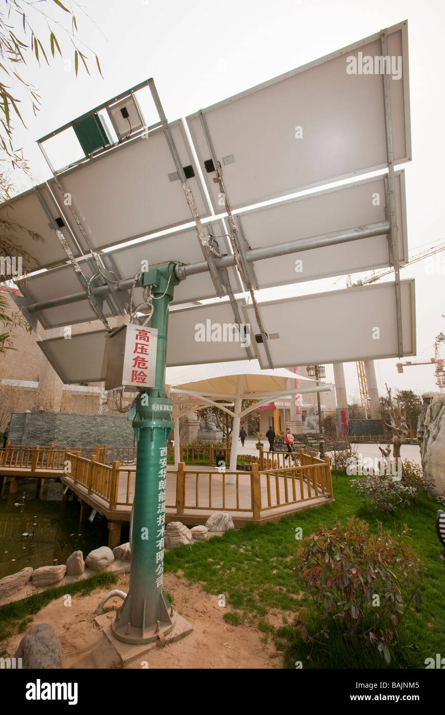 Solar electric panels in Xian city in China Stock Photo - Alamy