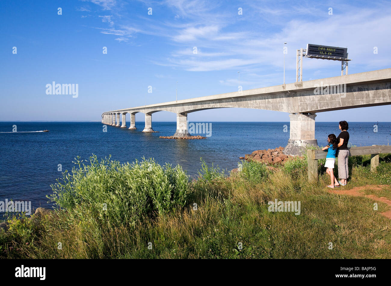 Canada, New Brunswick, bridge of the Prince Edward Island Stock Photo ...
