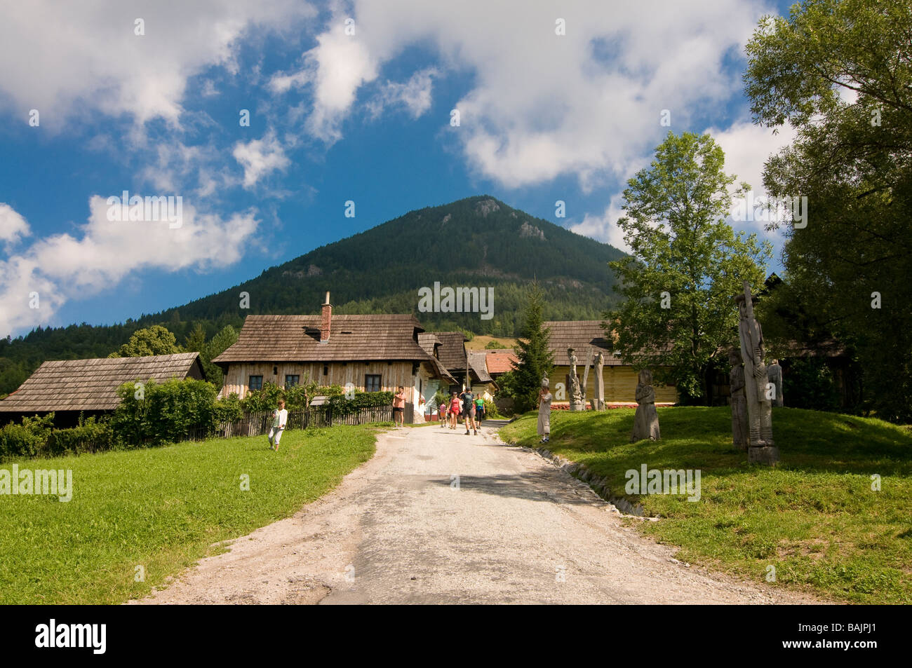 The mountain village Vlkolínec Unesco World heritage sight Slowakia ...