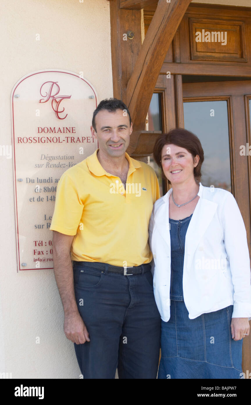 Nicolas Rossignol-Trapet and his wife Florence owner dom rossignol ...