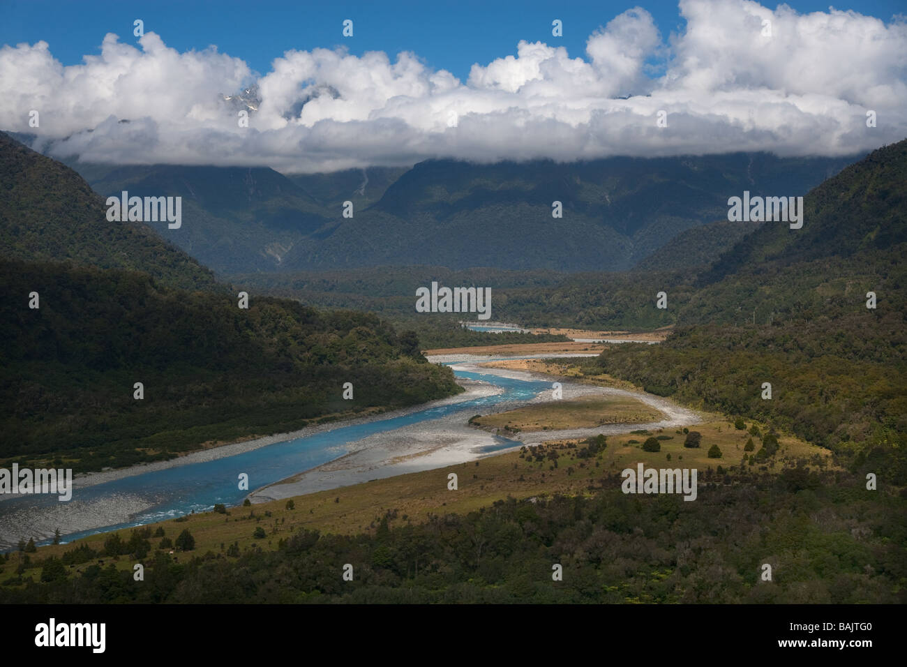 Whataroa River Southern Alps South Island New Zealand Stock Photo - Alamy