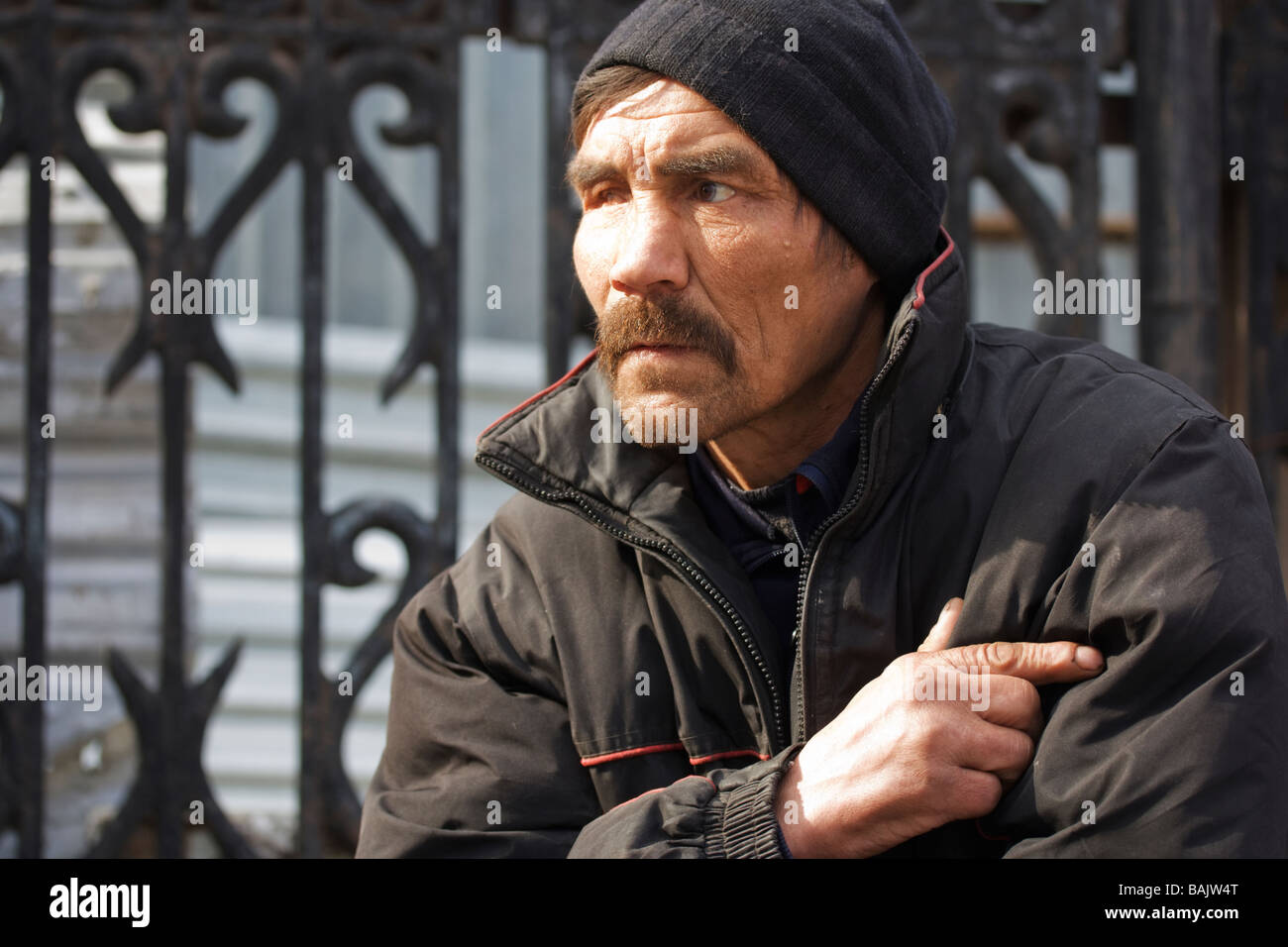 Homeless man on a city street Stock Photo - Alamy