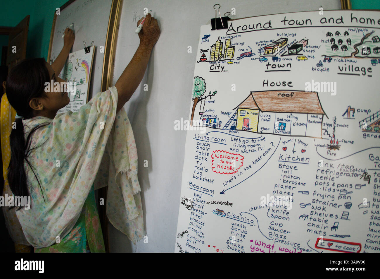 nepali children in the classroom Stock Photo - Alamy