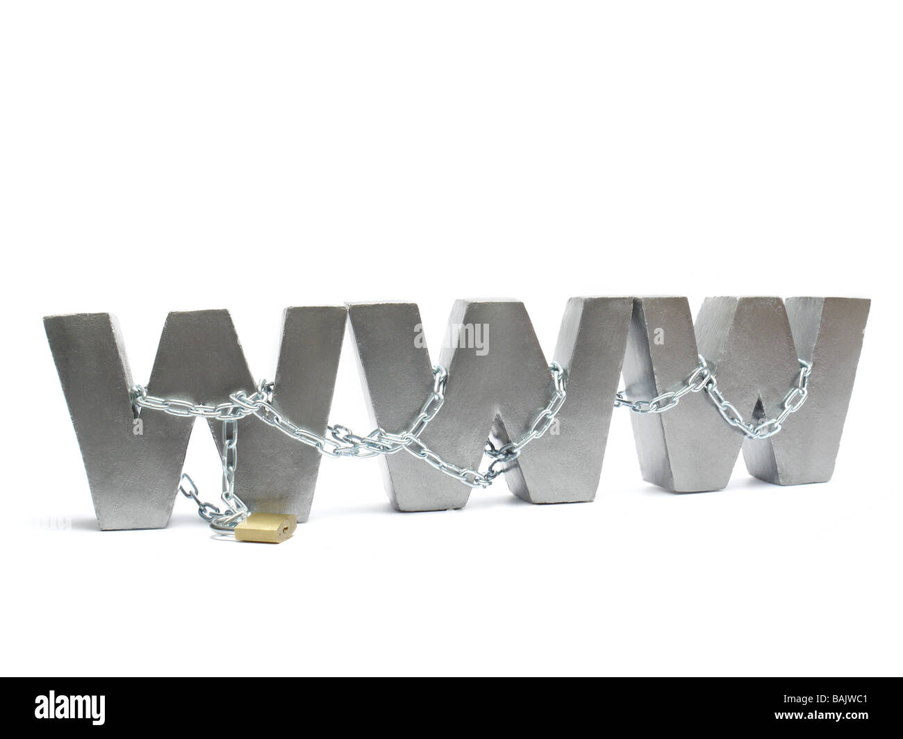 Chain letters word metal chain hi-res stock photography and images - Alamy