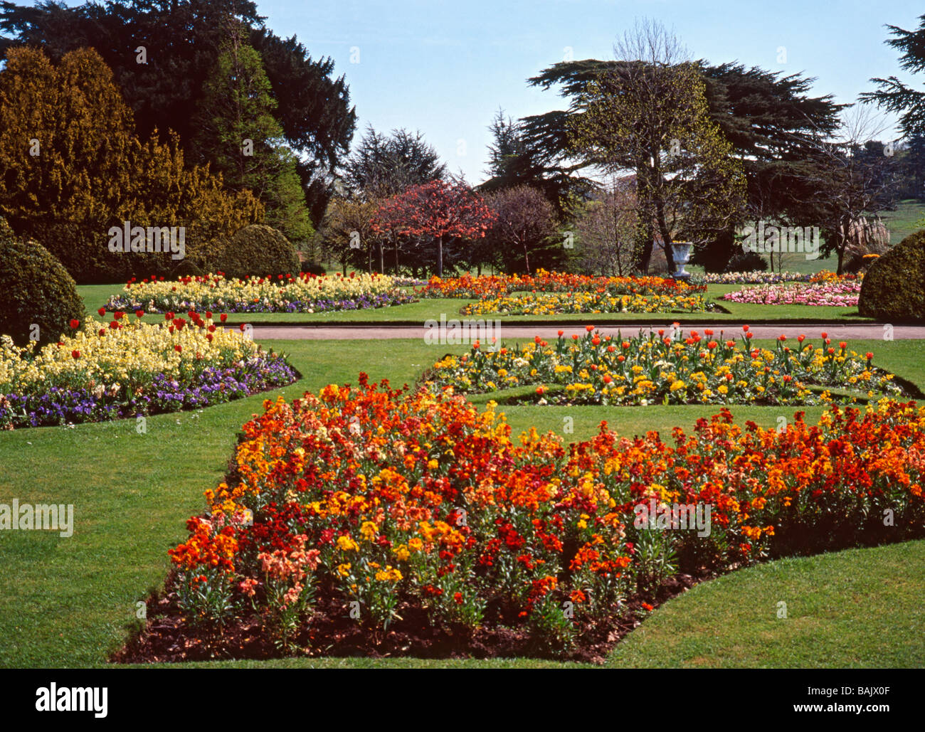 Wollaton Hall spring gardens, Wollaton, Nottingham, Nottinghamshire ...