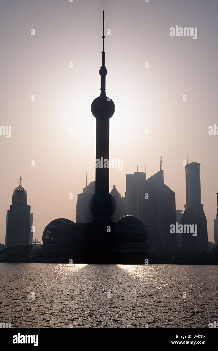 China, Shanghai, Pudong towers from the Bund Stock Photo - Alamy