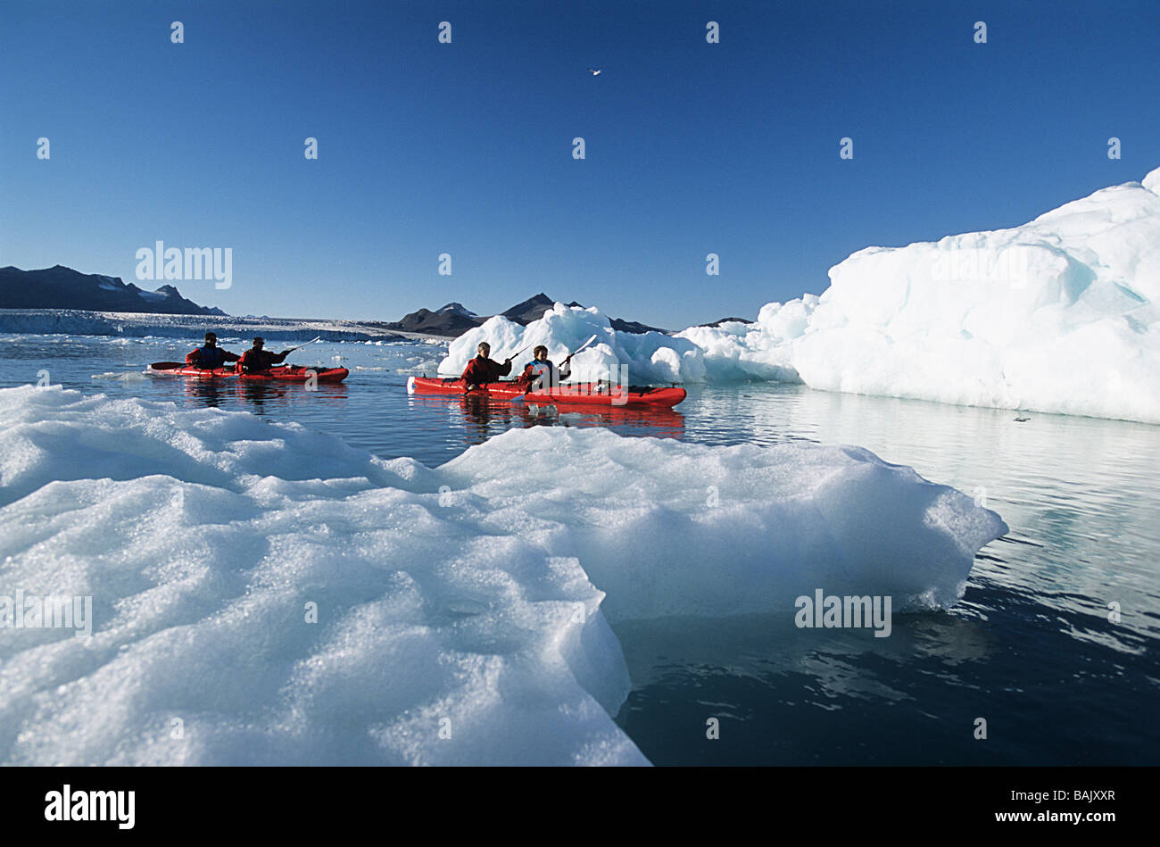Norway, Svalbard Islands, Spitzberg, sea kayak Stock Photo - Alamy