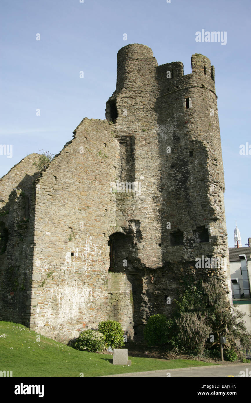 City of Swansea, South Wales. Swansea Castle ruins viewed from Castle ...