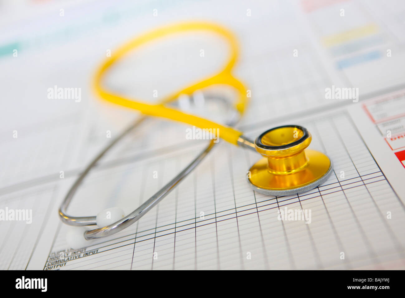 stethoscope on medical notes Stock Photo - Alamy