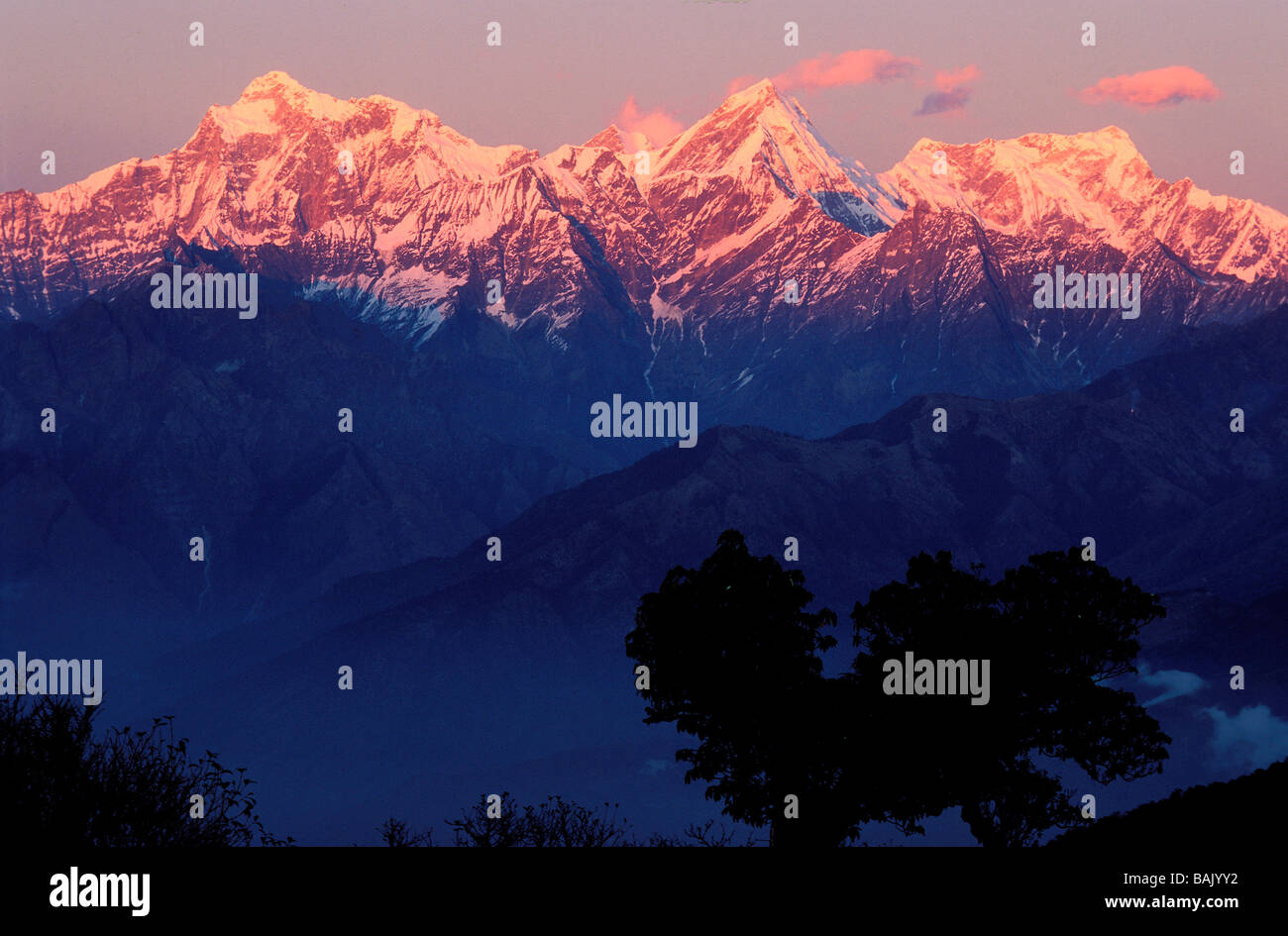 Nepal, Gorkha area, Ganesh Himal Mountain range Stock Photo - Alamy
