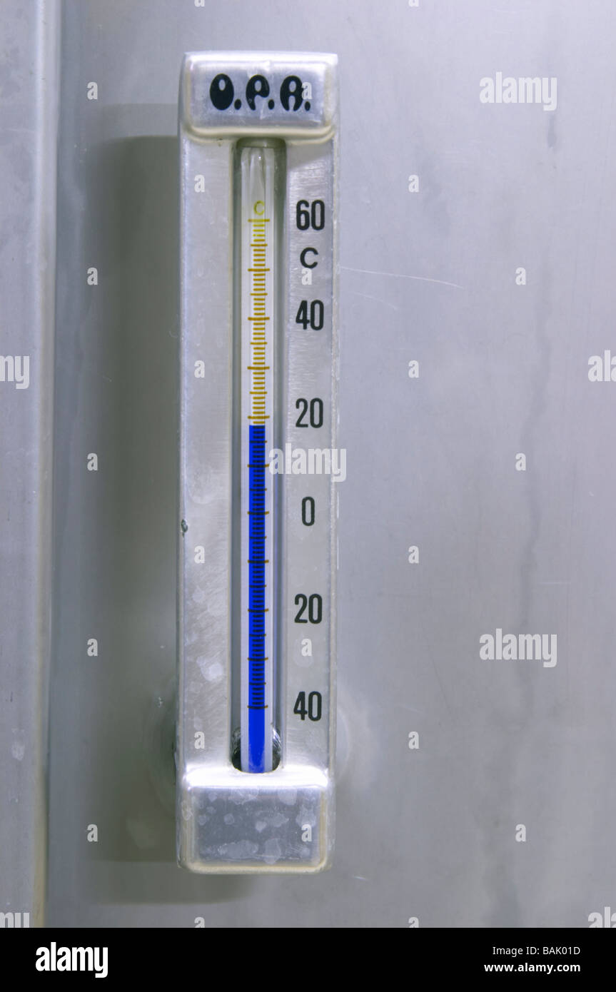 thermometer on fermentation vat domaine fussiacus macon burgundy france ...