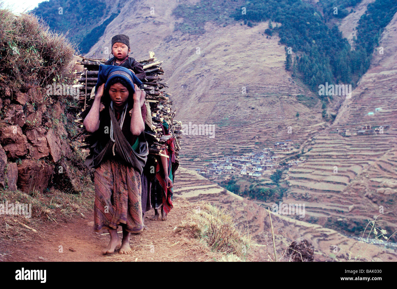 Nepal, Himalaya, porters Stock Photo - Alamy