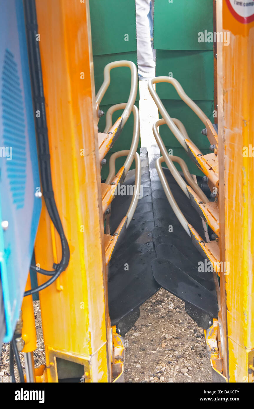 inside of machine harvest tractor domaine martin dufour chorey-les ...