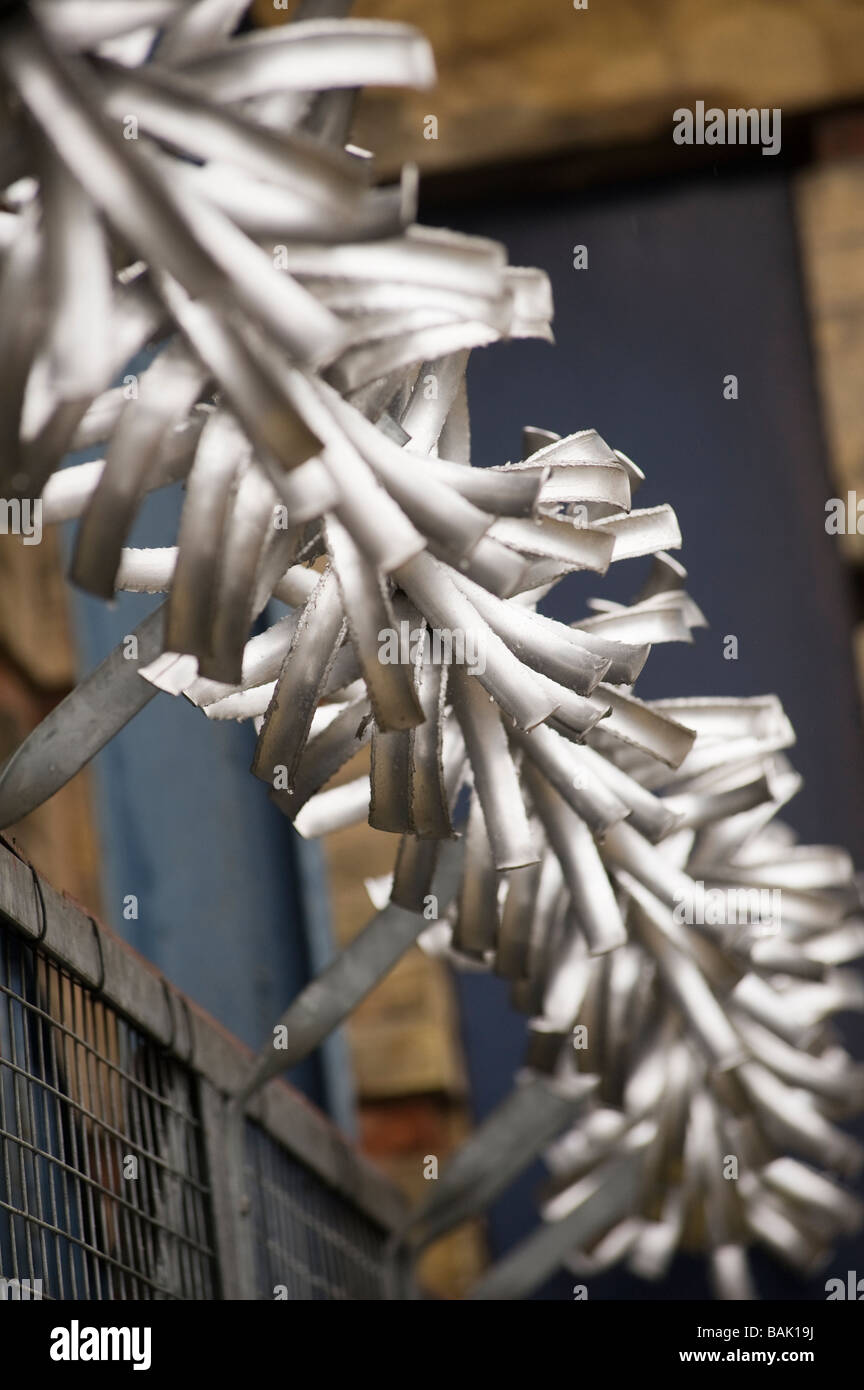 Steel anti scaling measures on a building Stock Photo - Alamy