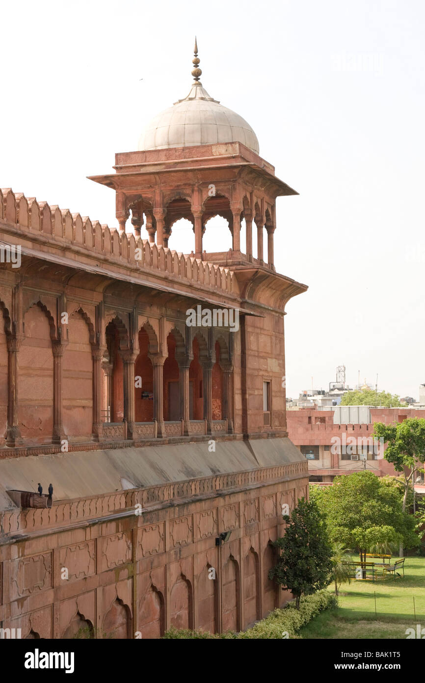 India Delhi The Red Fort watch tower Stock Photo - Alamy