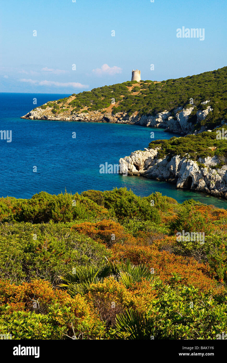 Italy, Sardinia, Sassari Province, suroundings of Alghero, Cala Calcina ...