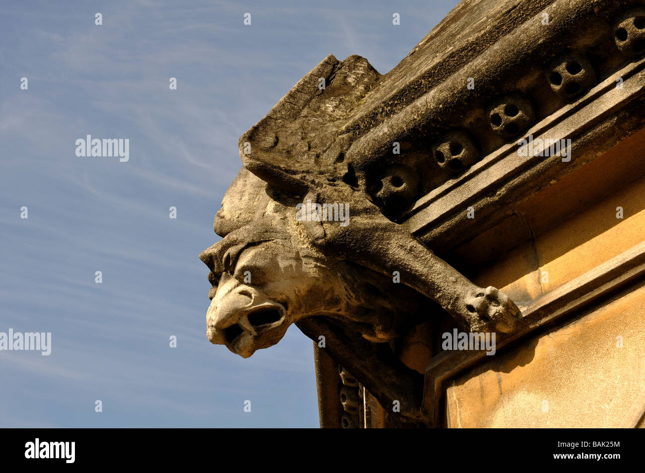 Gargoyle on Brinton`s Clock Tower and Drinking Fountain, Kidderminster ...
