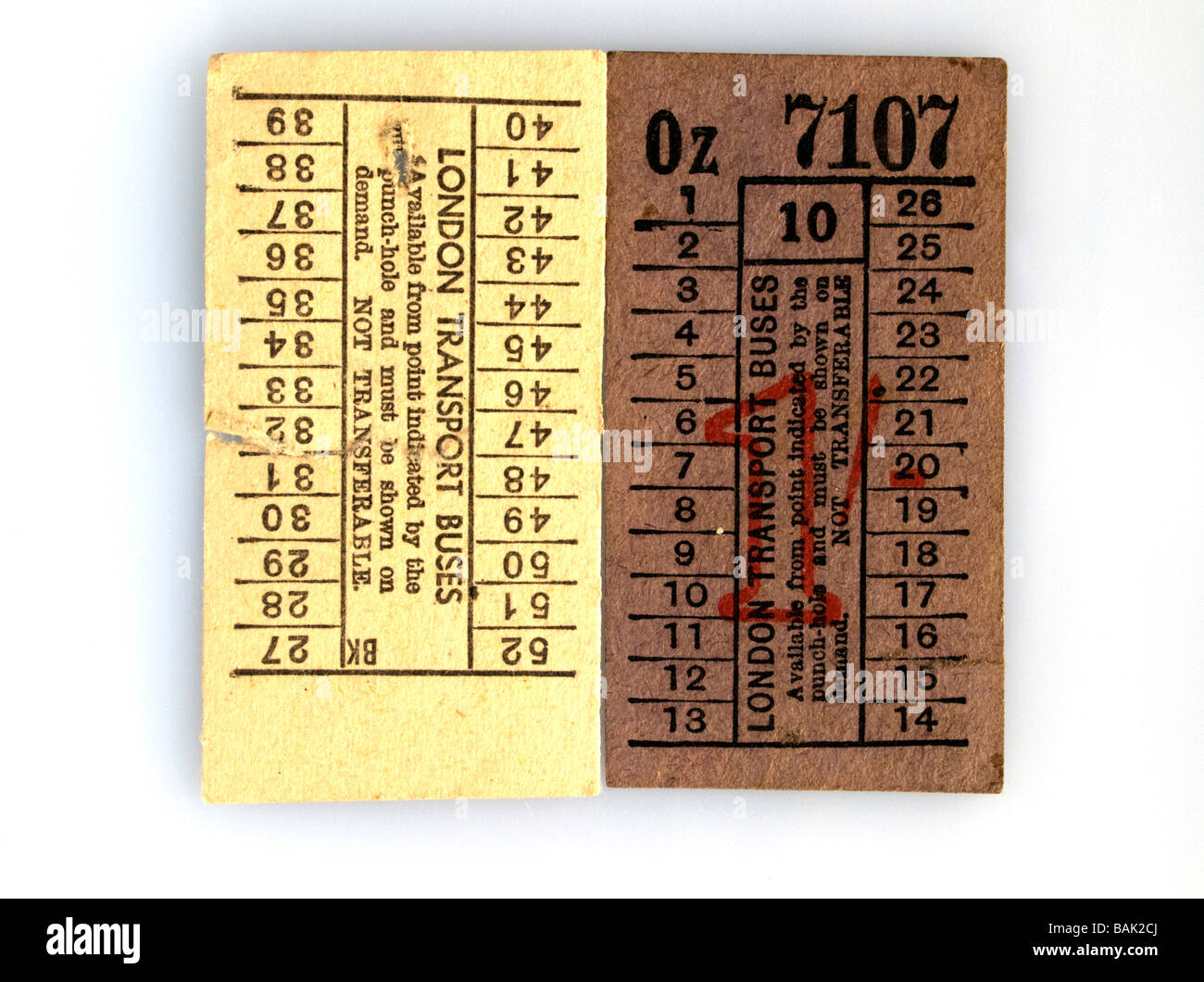 Old london transport bus ticket hi-res stock photography and images - Alamy