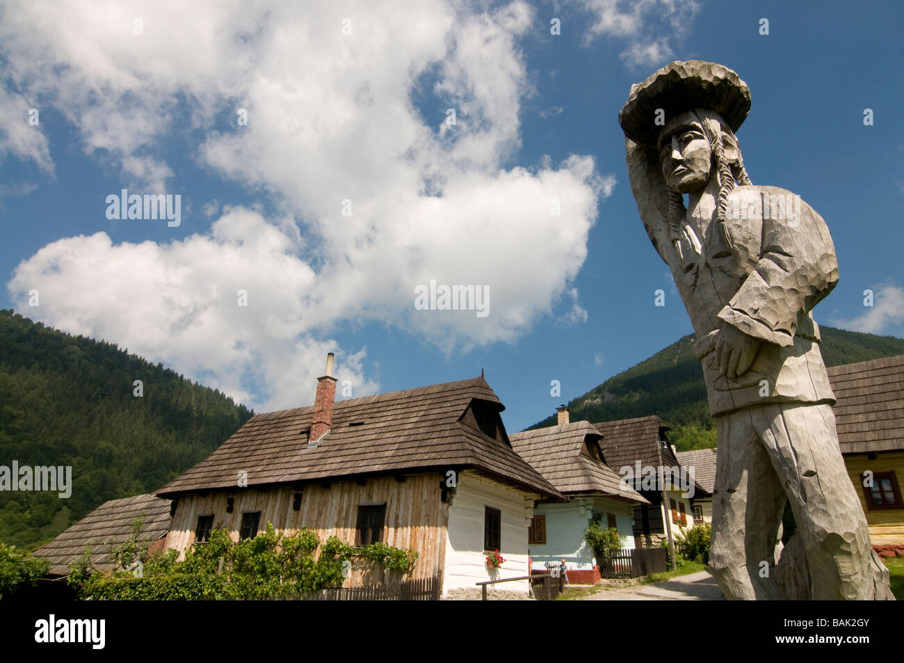 The mountain village Vlkolínec Unesco World heritage sight Slowakia ...