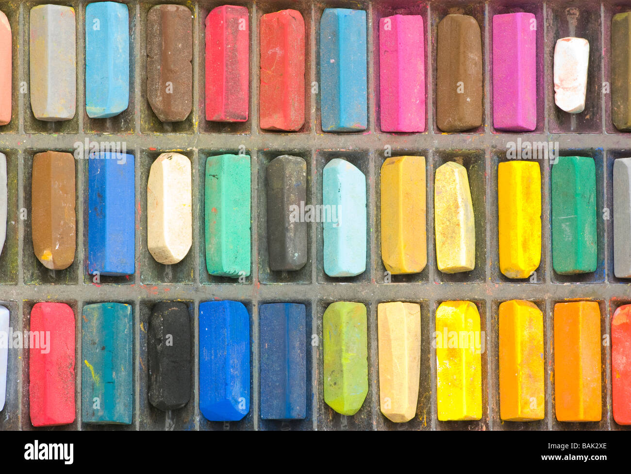 Coloured Artists Pastels Pastels Stock Photo - Alamy