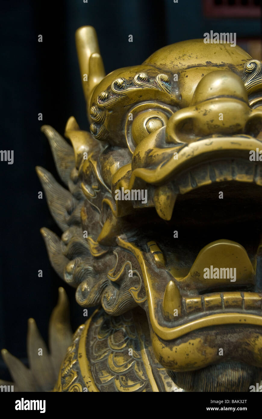 Traditional Chinese Dragon at the Wenshu Temple Chengdu Sichuan China ...