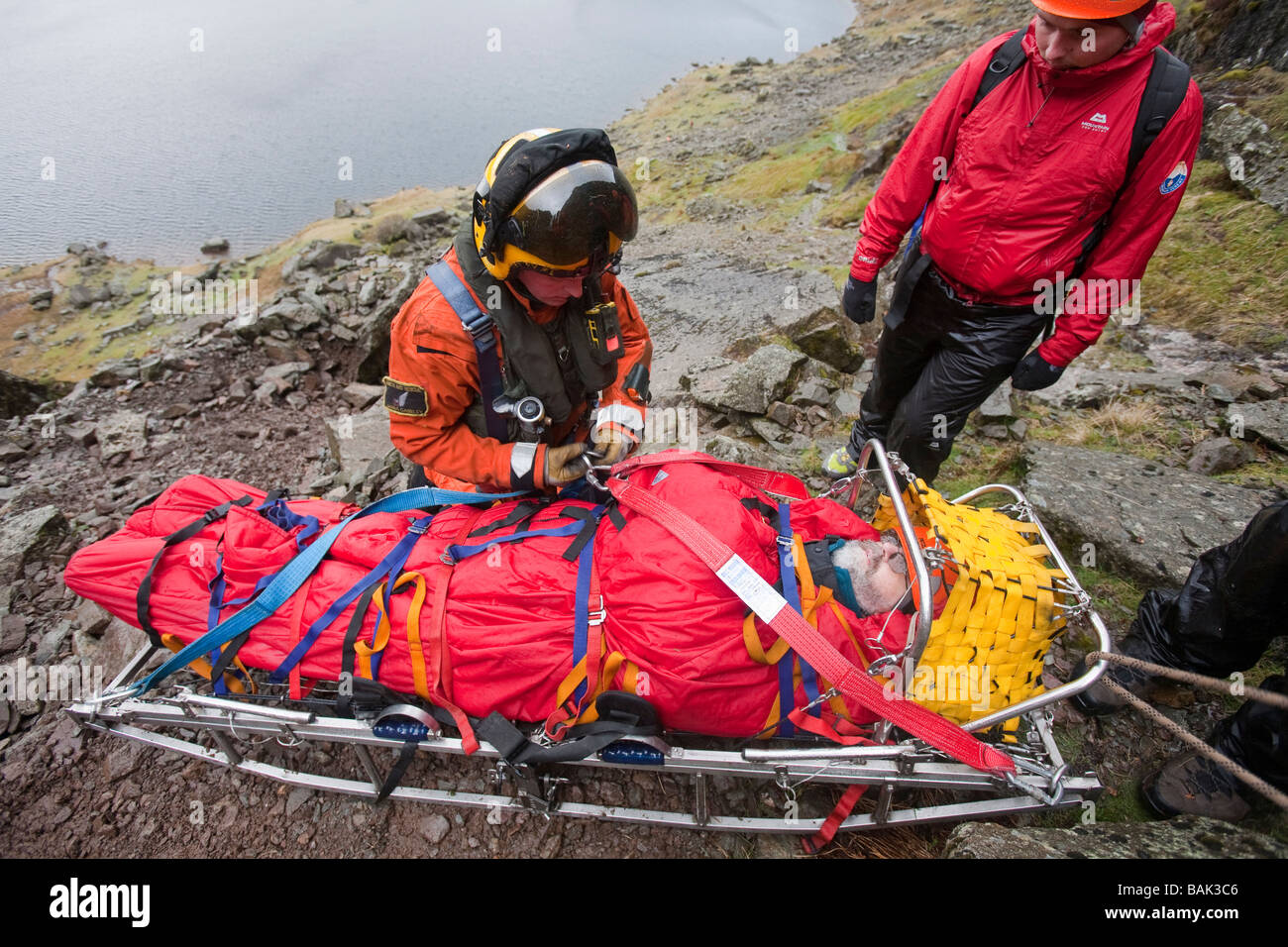 A walker with a compound leg fracture is treated by Langdale Ambleside ...