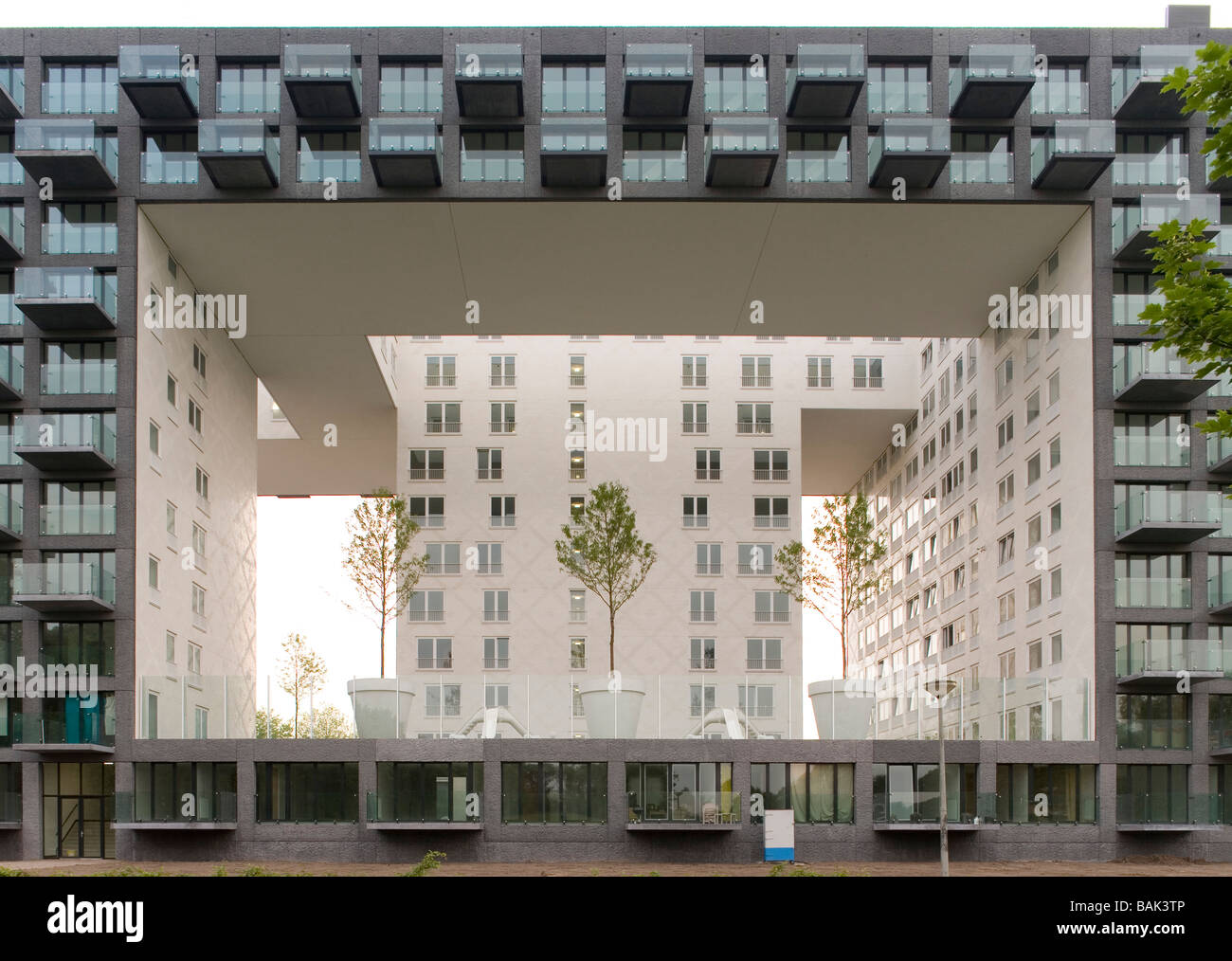 parkrand detaii of the external atrium from the park side Stock Photo ...