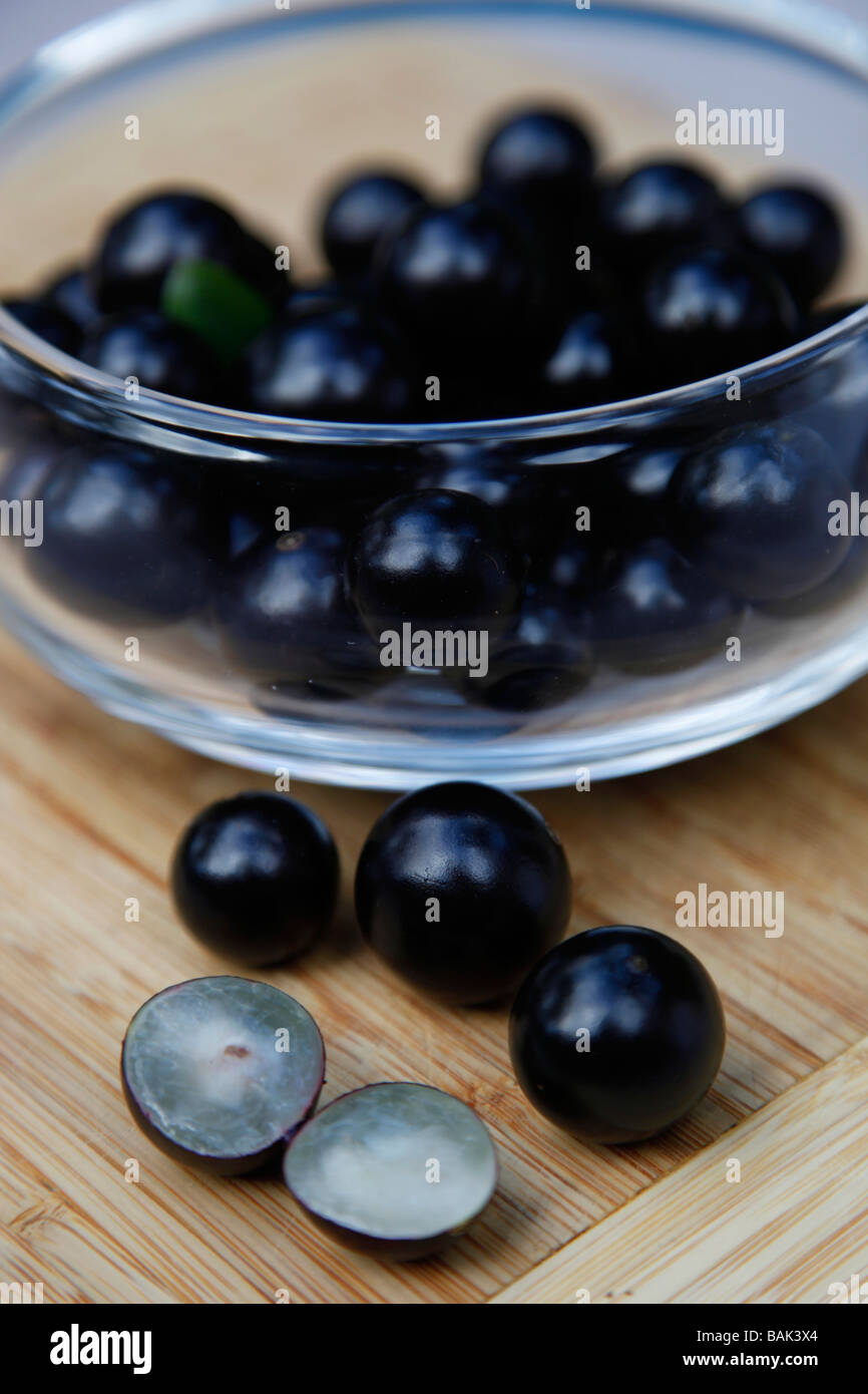 The Jabuticaba (also called Brazilian Grape Tree) fruit displayed ready ...