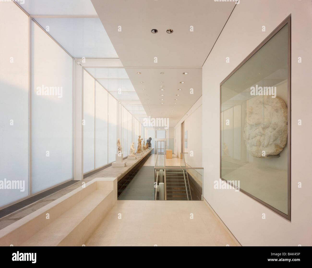 sackler galleries, royal academy of arts view along a walkway showing ...